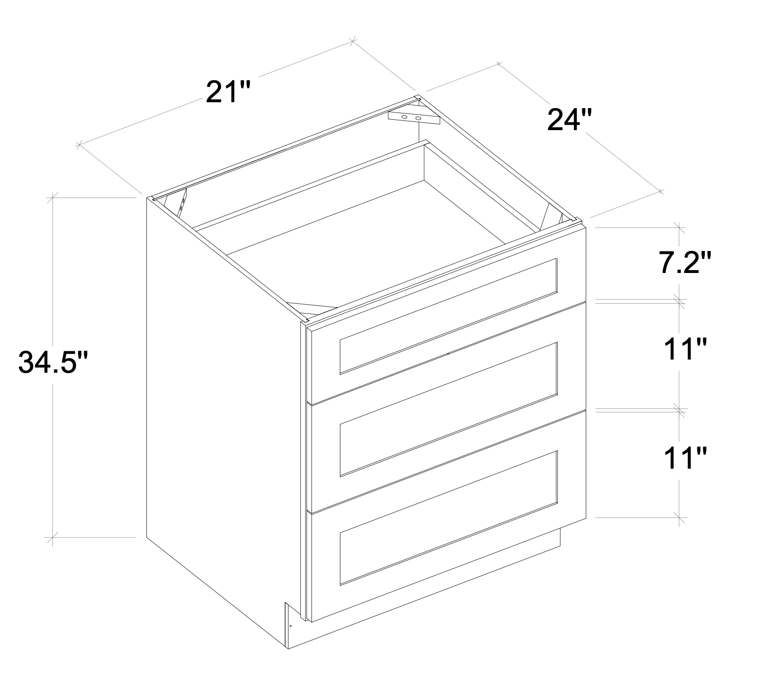 3-DRAWER BASE CABINETS - evafloors