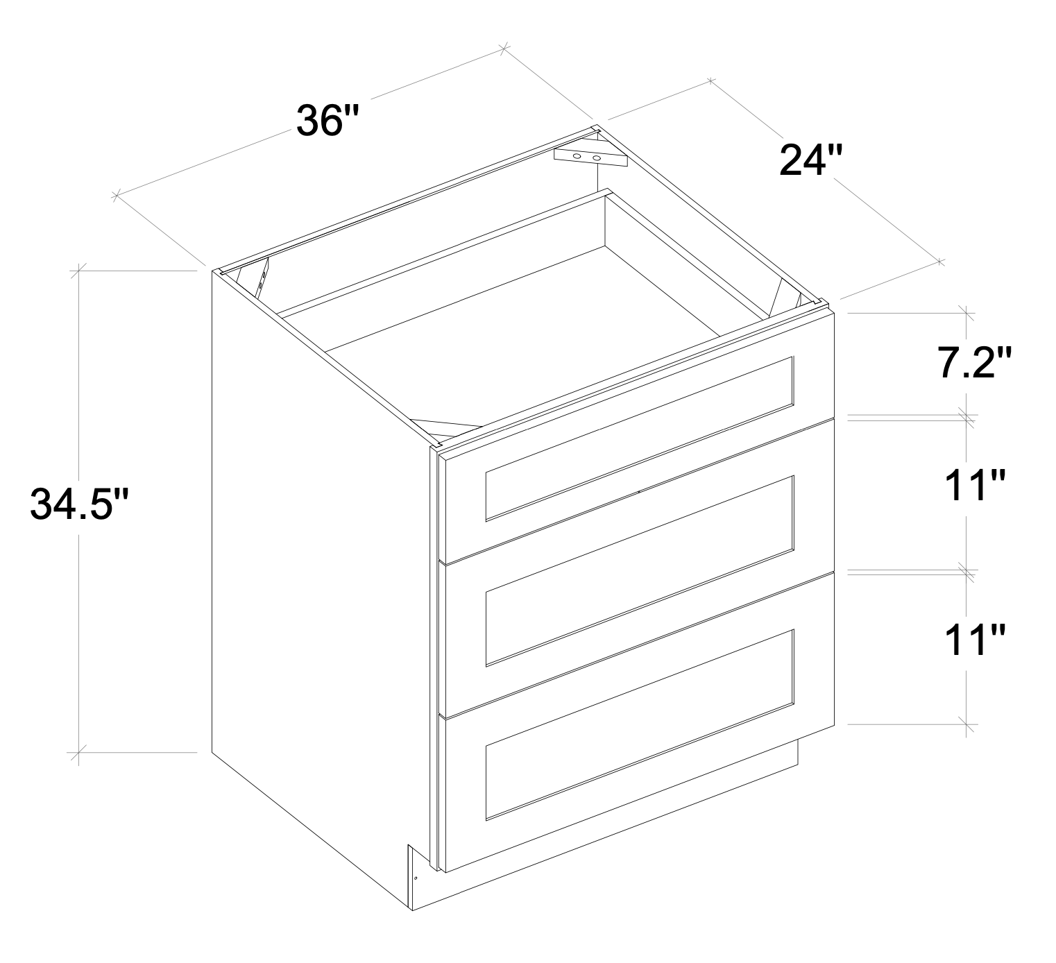 3-DRAWER BASE CABINETS - evafloors